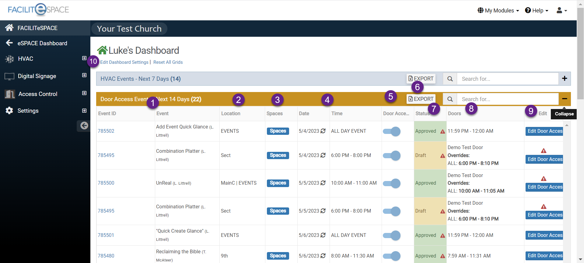 SECURESPACE: Managing Access Controls from the Dashboard & Events ...