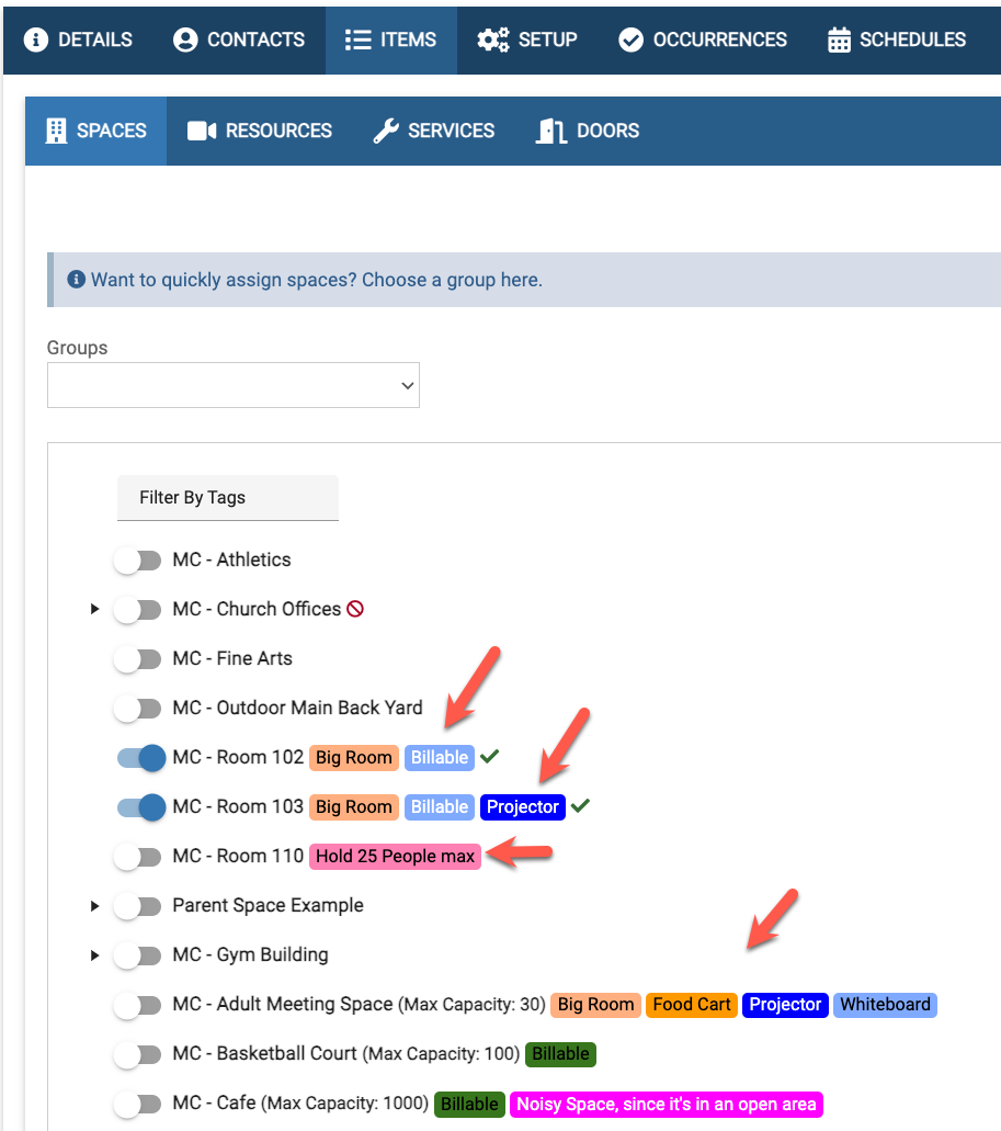 Items Adding And Modifying Spacesresourcesservices In Espace Espace Support Center
