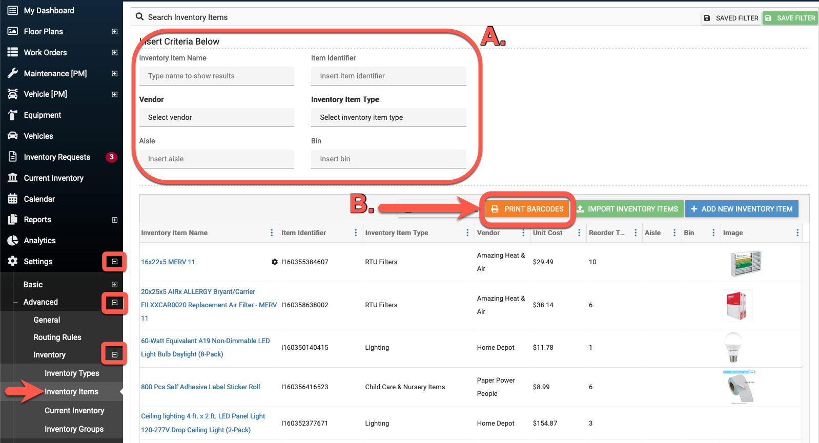 Asset Pro | Printing Barcodes for Inventory – eSPACE Support Center
