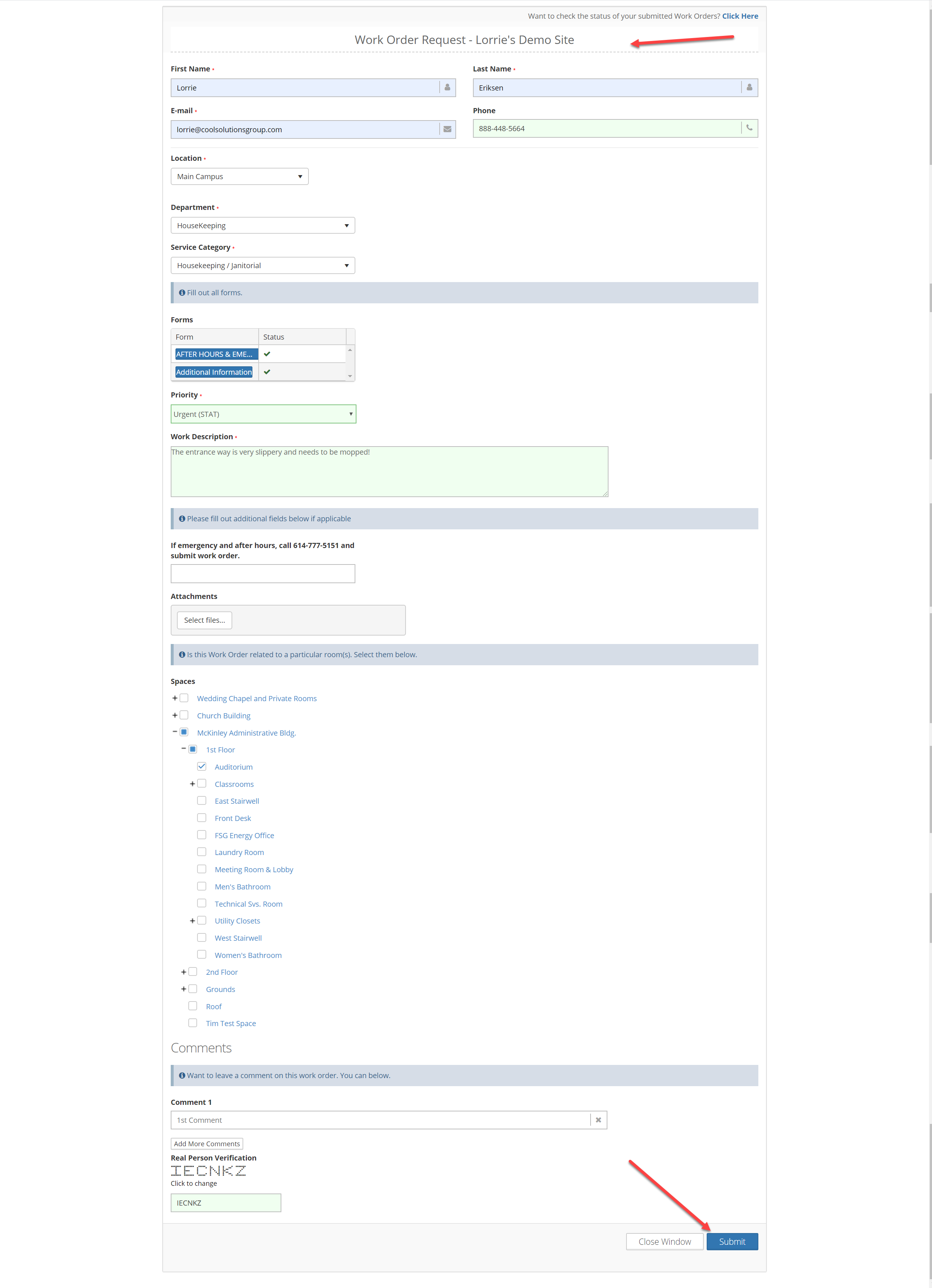 Public Work Order Request Form Setup Allow Non Espace Users To Request Work Orders Espace