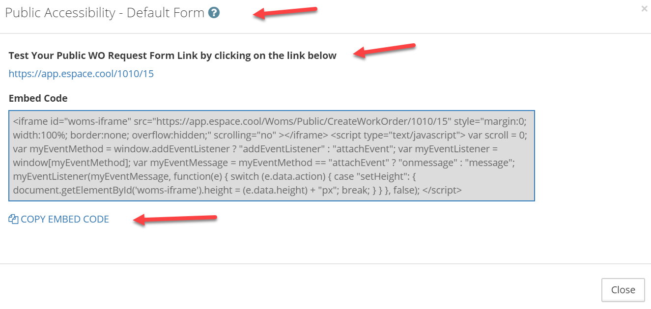 Public Work Order Request Form Setup Allow Non Espace Users To Request Work Orders Espace